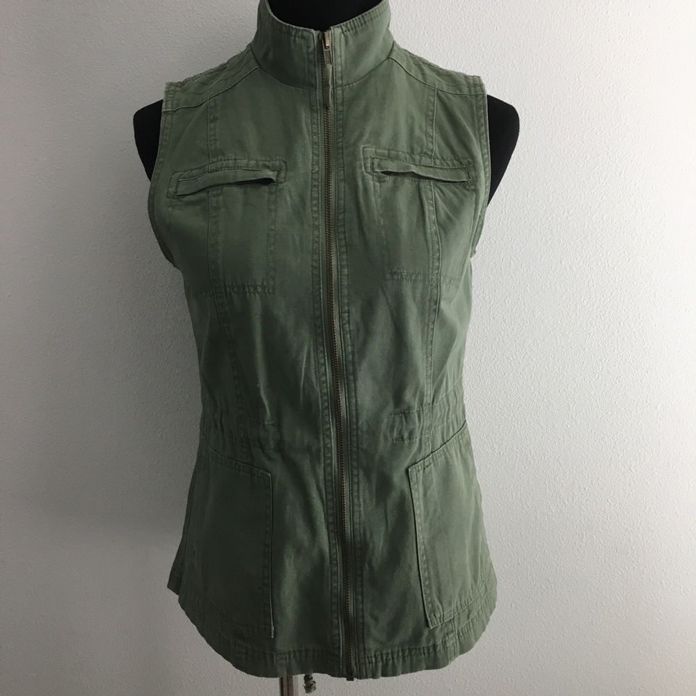 Long Utility Vest Jacket - Gem